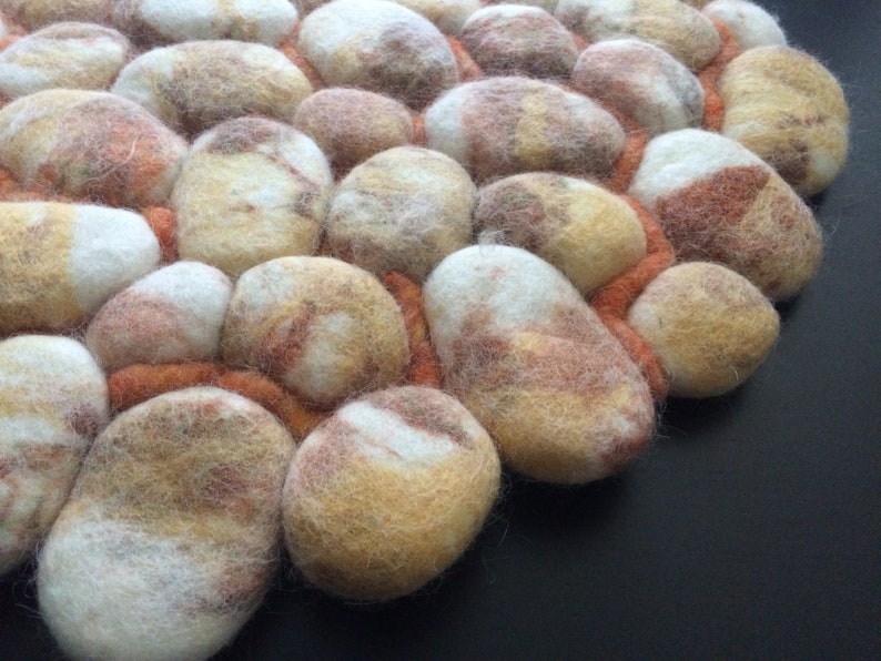 Filzsteinteppich rund 3D | Etsy