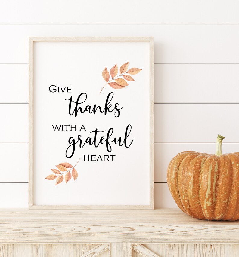 Give Thanks With a Grateful Heart Digital Art Print With - Etsy