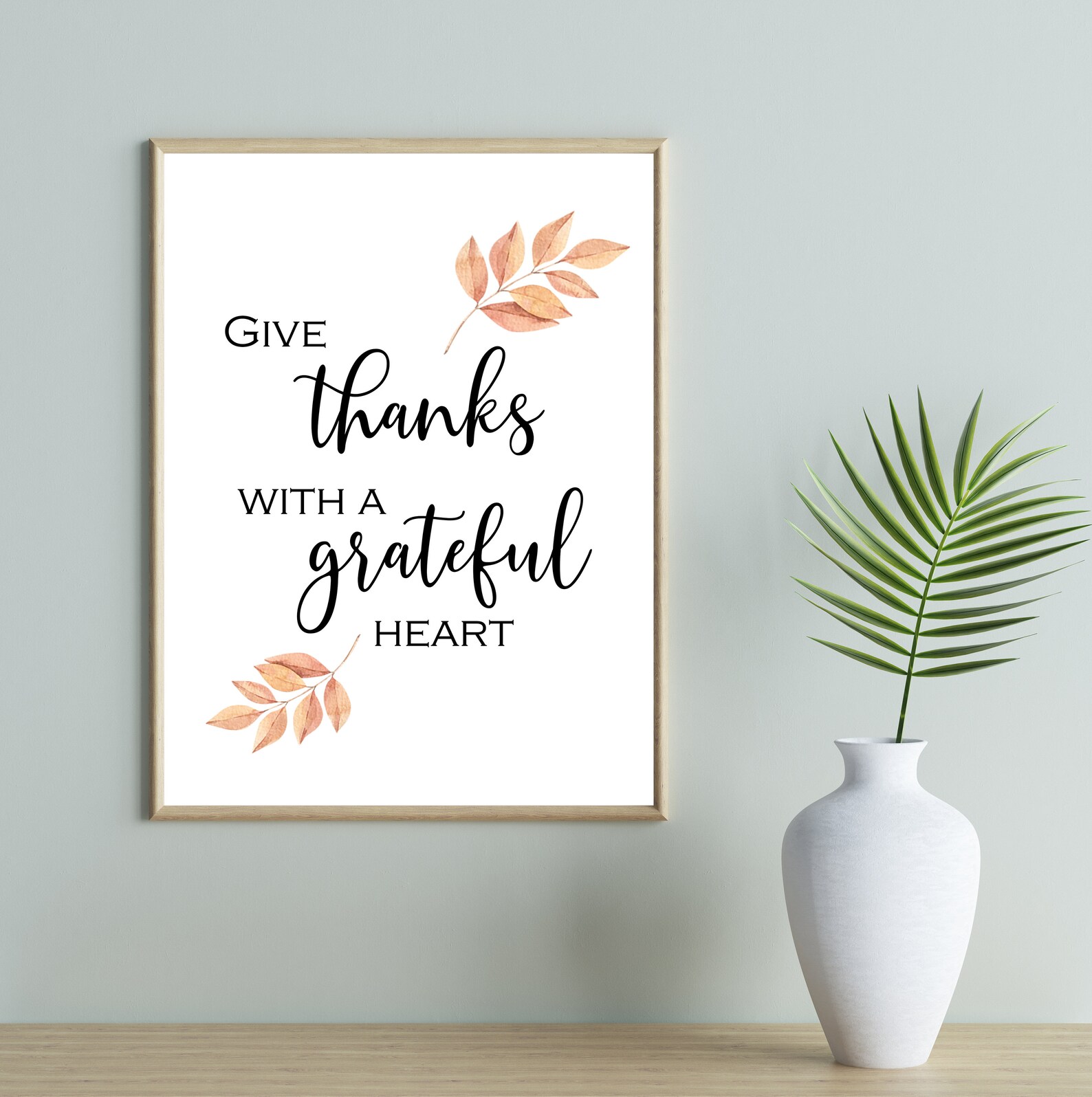 Give Thanks With a Grateful Heart Digital Art Print With - Etsy