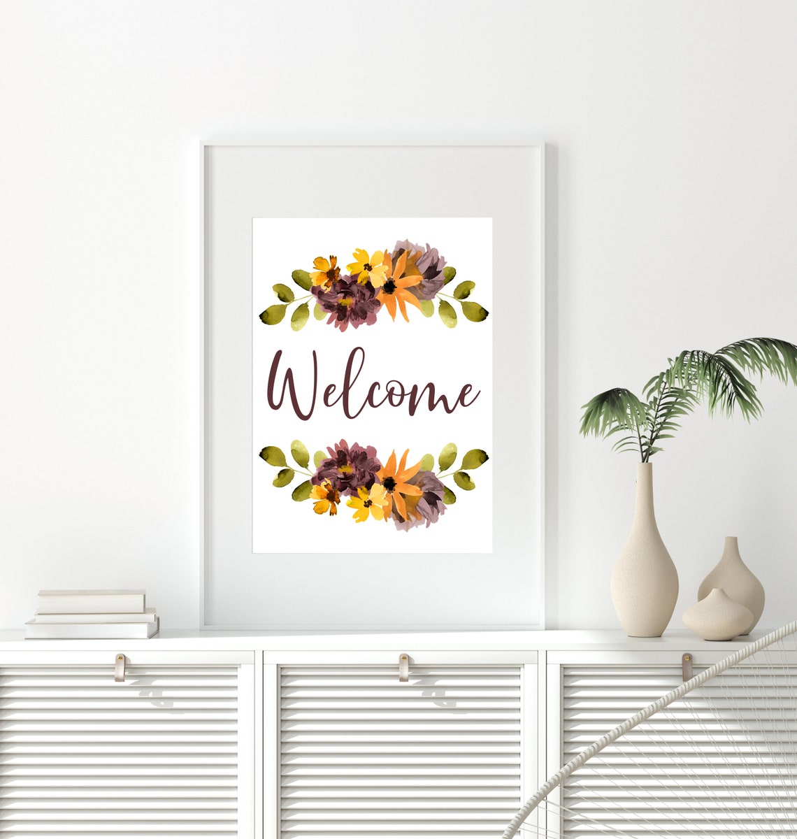 Fall Watercolor Welcome Digital Art Print, Instant Download - Etsy