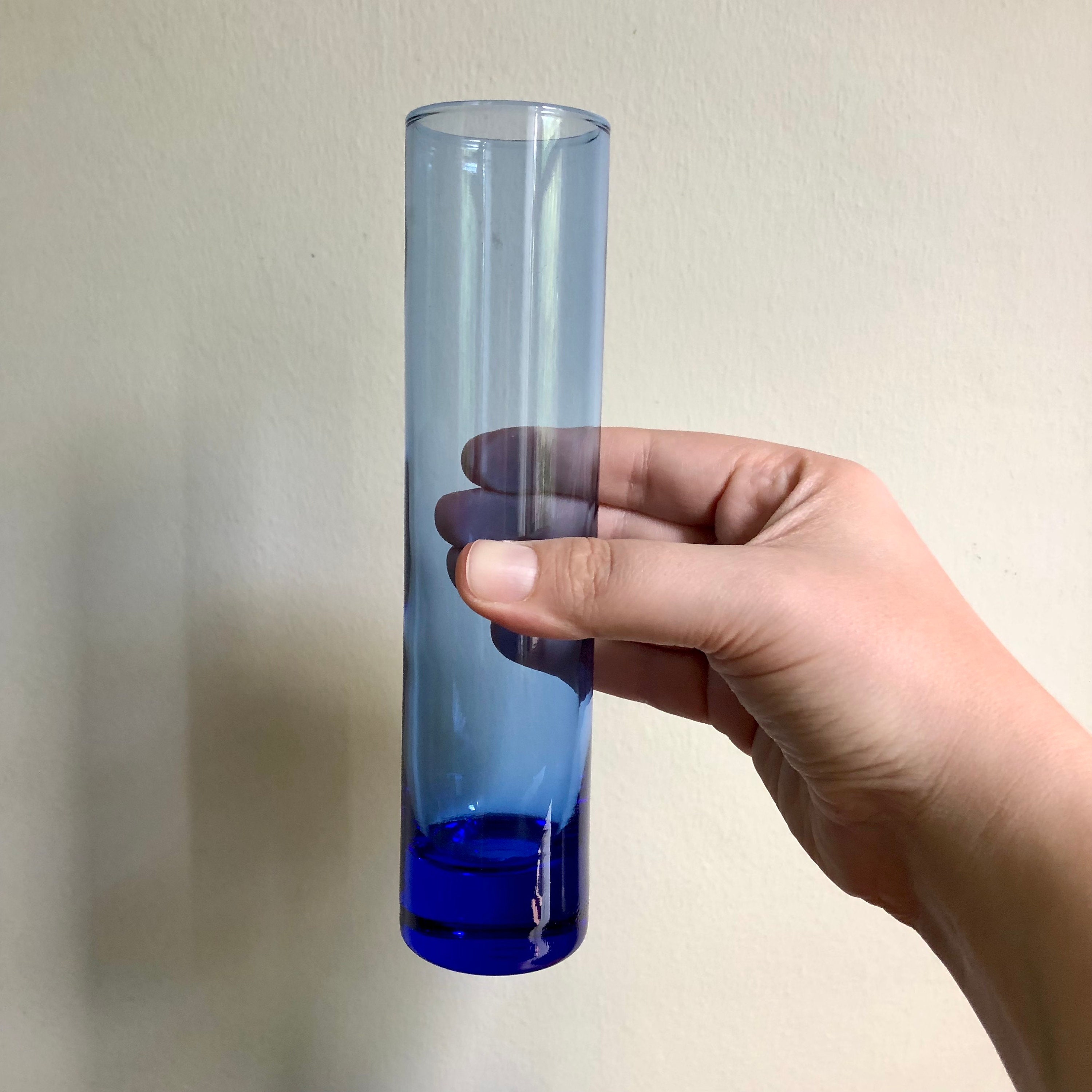 Vintage Libbey Glassware Cobalt Blue Cylinder Glass Bud Vases, Set of 4 ...