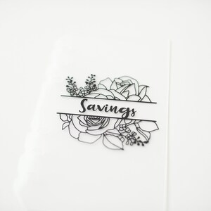 Rose | Budget Binder Floral Dashboard - Etsy