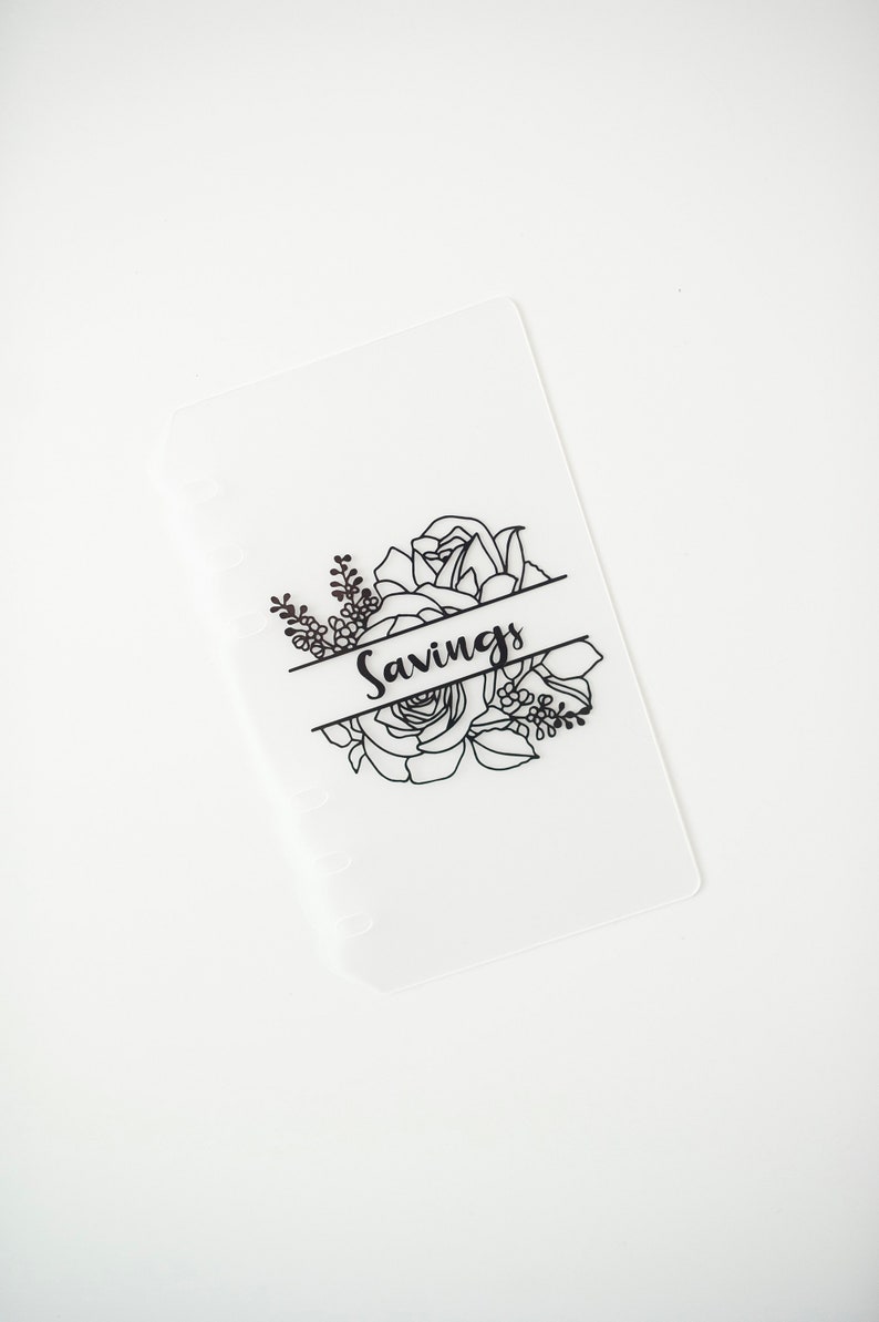 Rose Budget Binder Floral Dashboard - Etsy