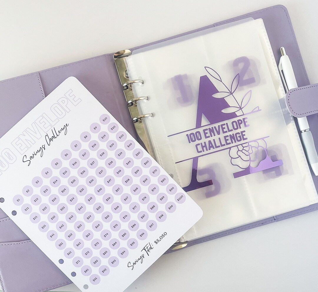 100 Envelope Savings Binder & Tracker Bundle - Etsy