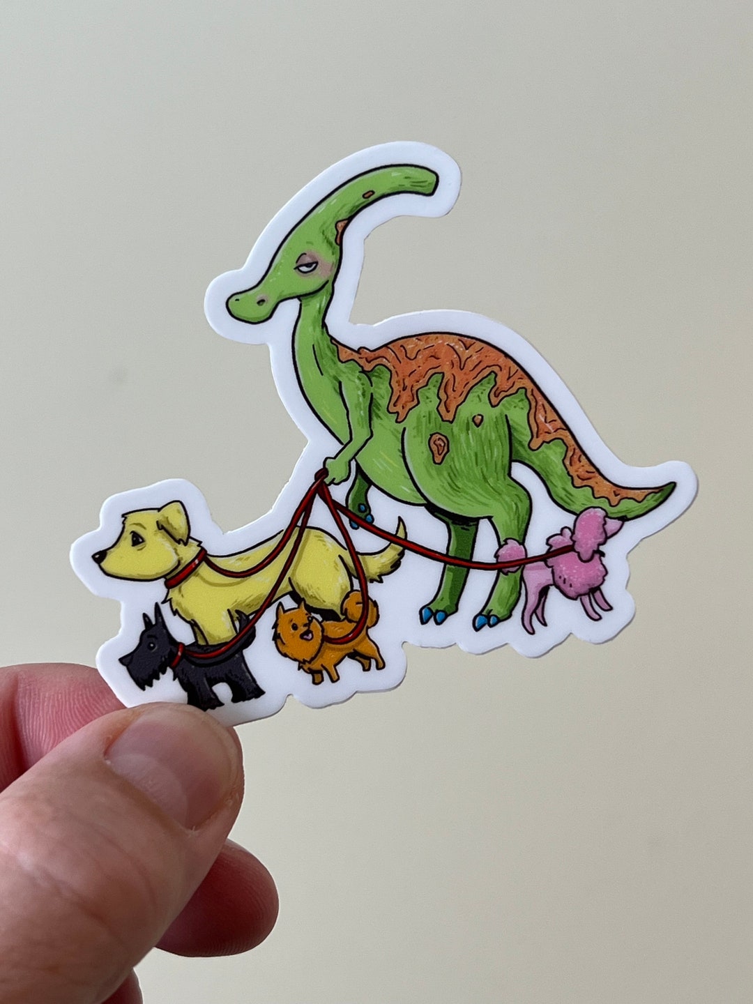 Parasaurolophus- Jurassic Dog Park Sticker - Etsy