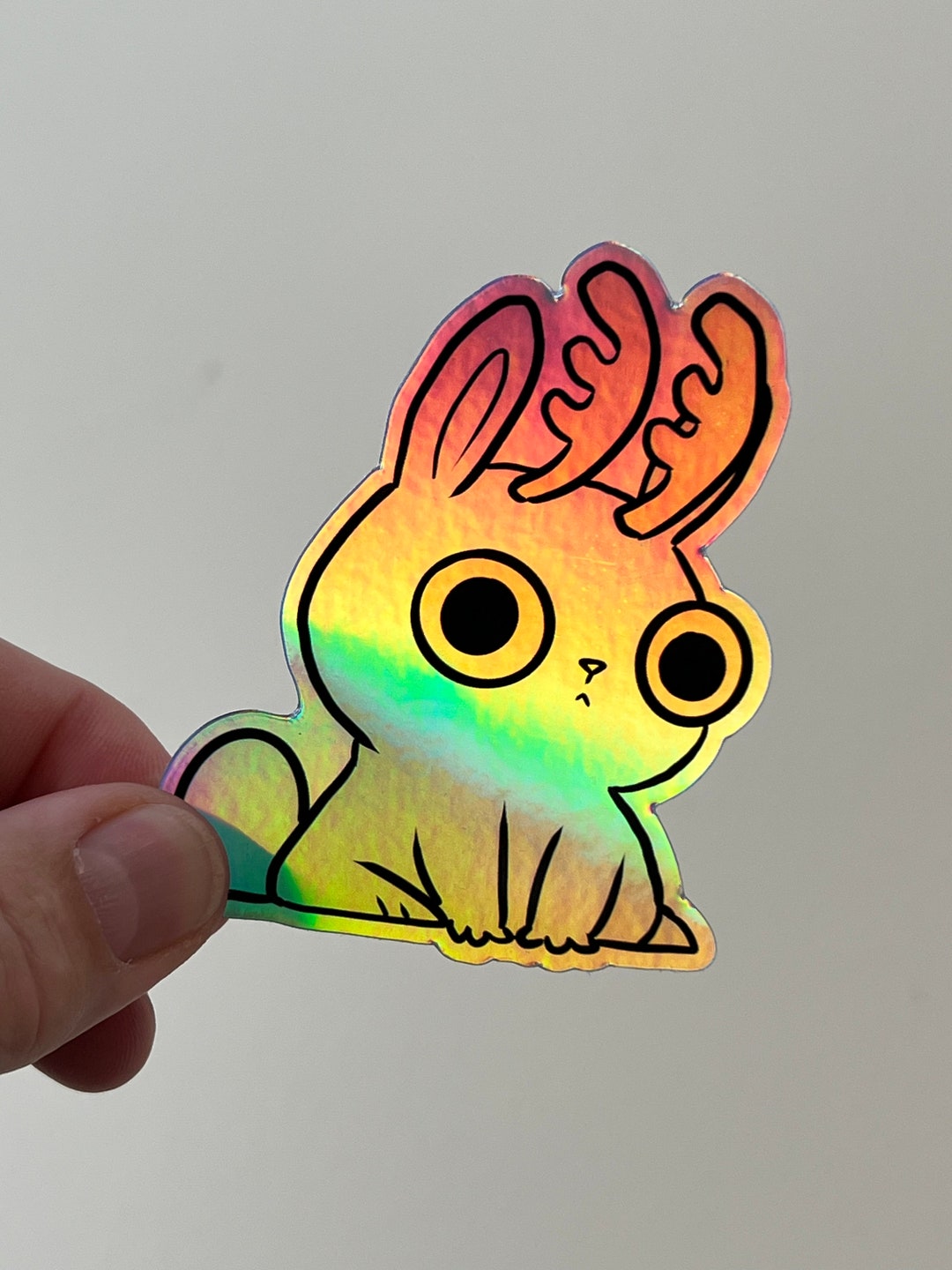 Jackalope Holographic Sticker - Etsy
