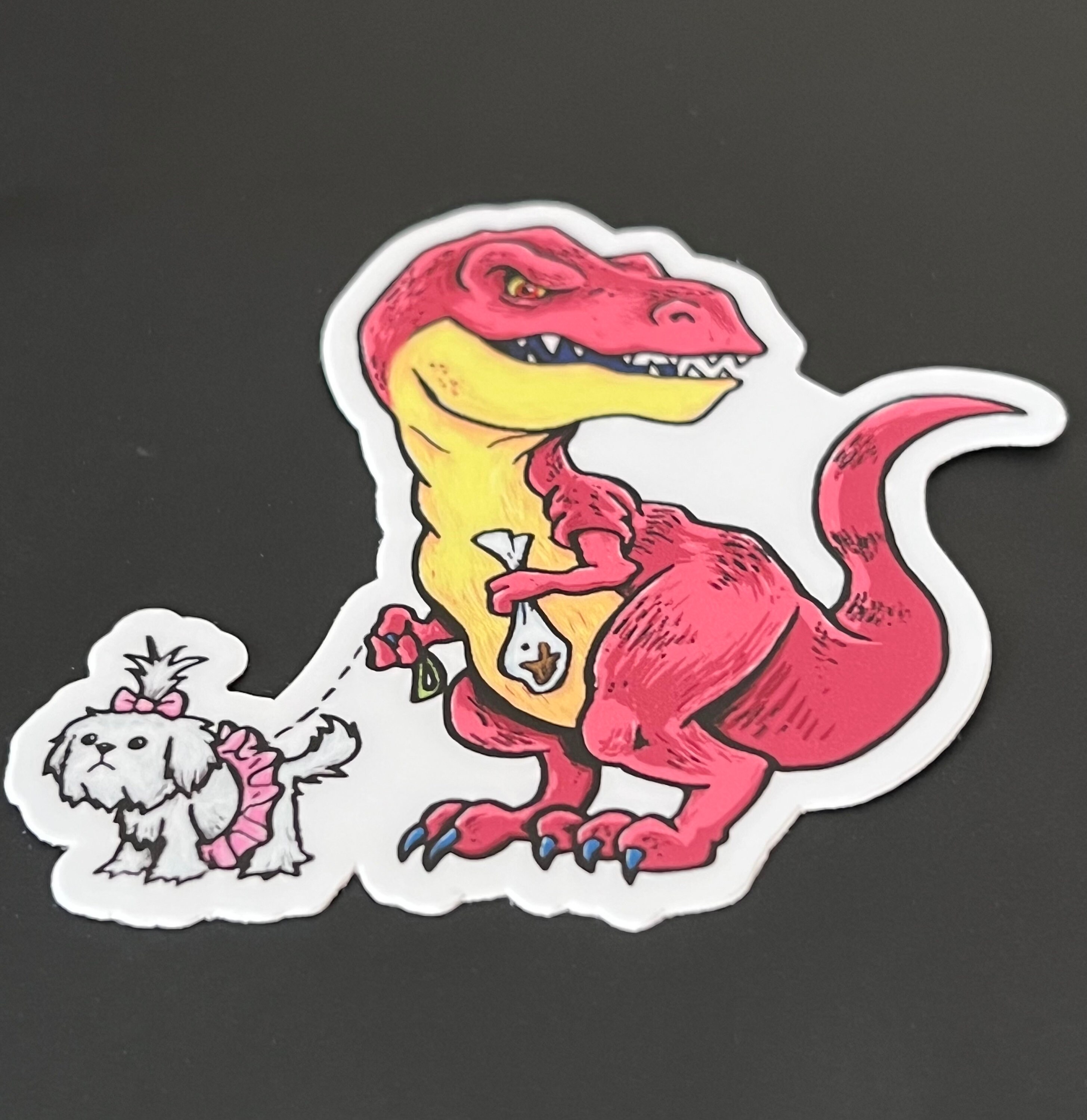 Tyrannosaurus- Jurassic Dog Park Sticker - Etsy