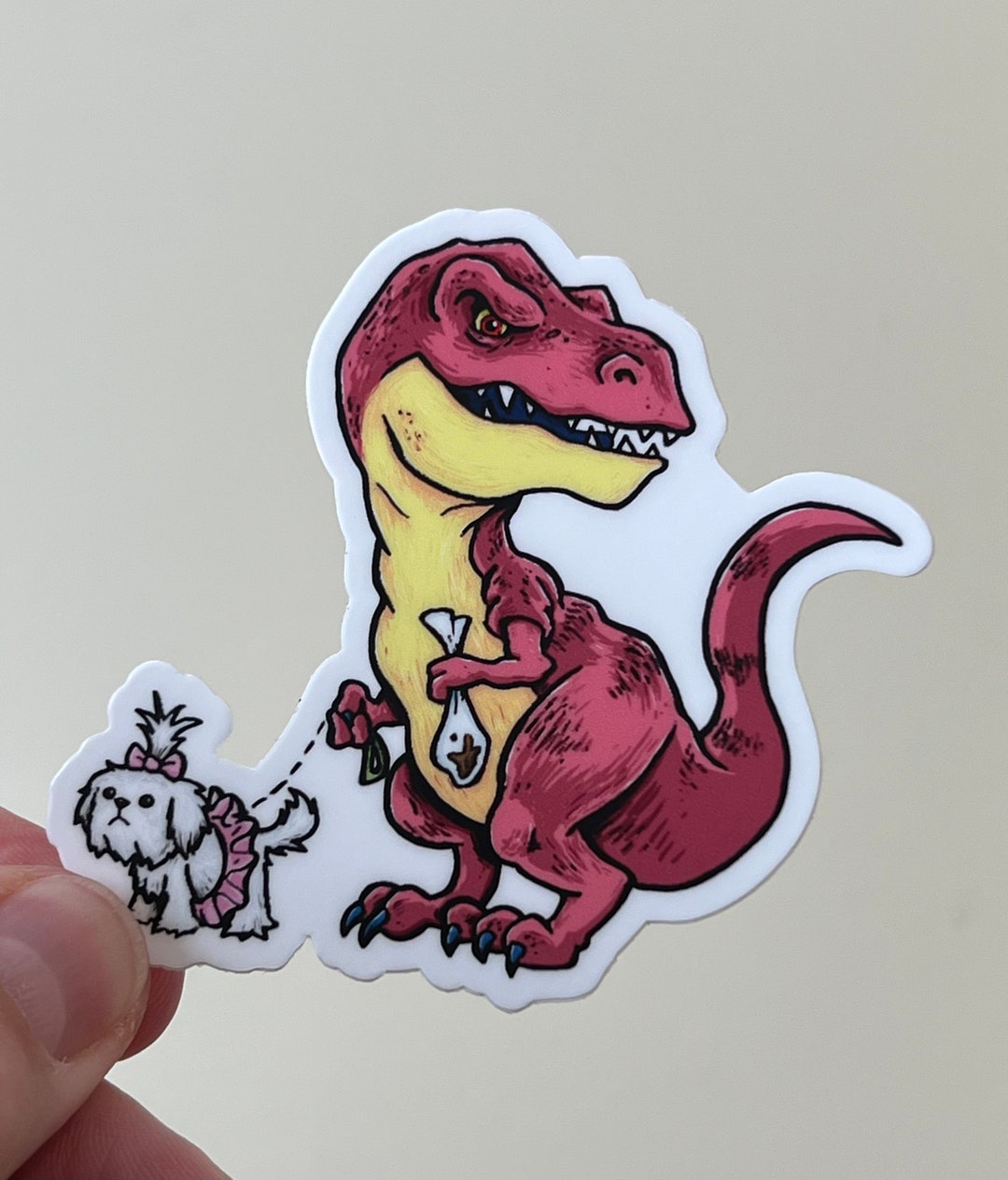 Tyrannosaurus- Jurassic Dog Park Sticker - Etsy
