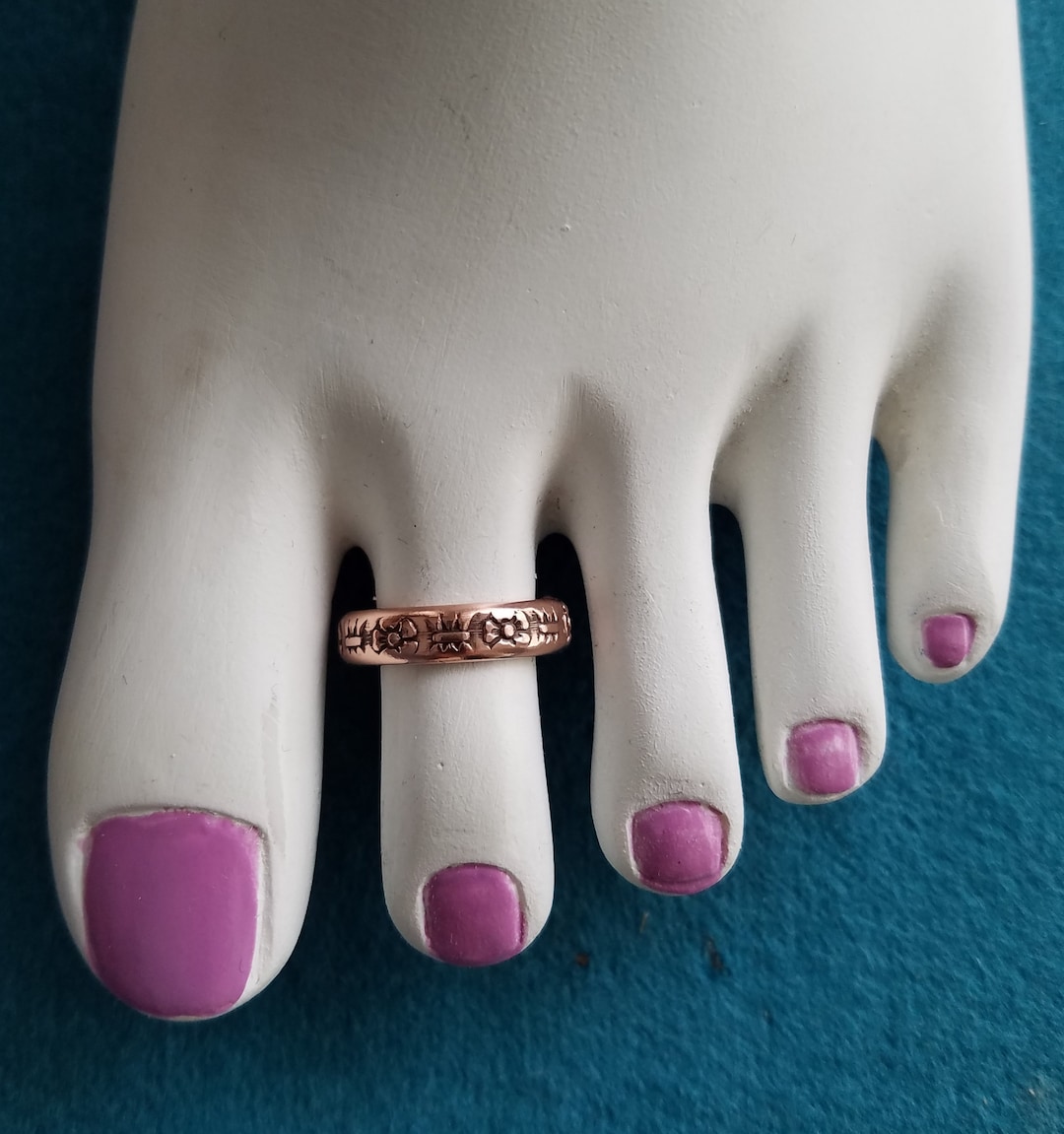 Solid Copper Toe Ring - Etsy