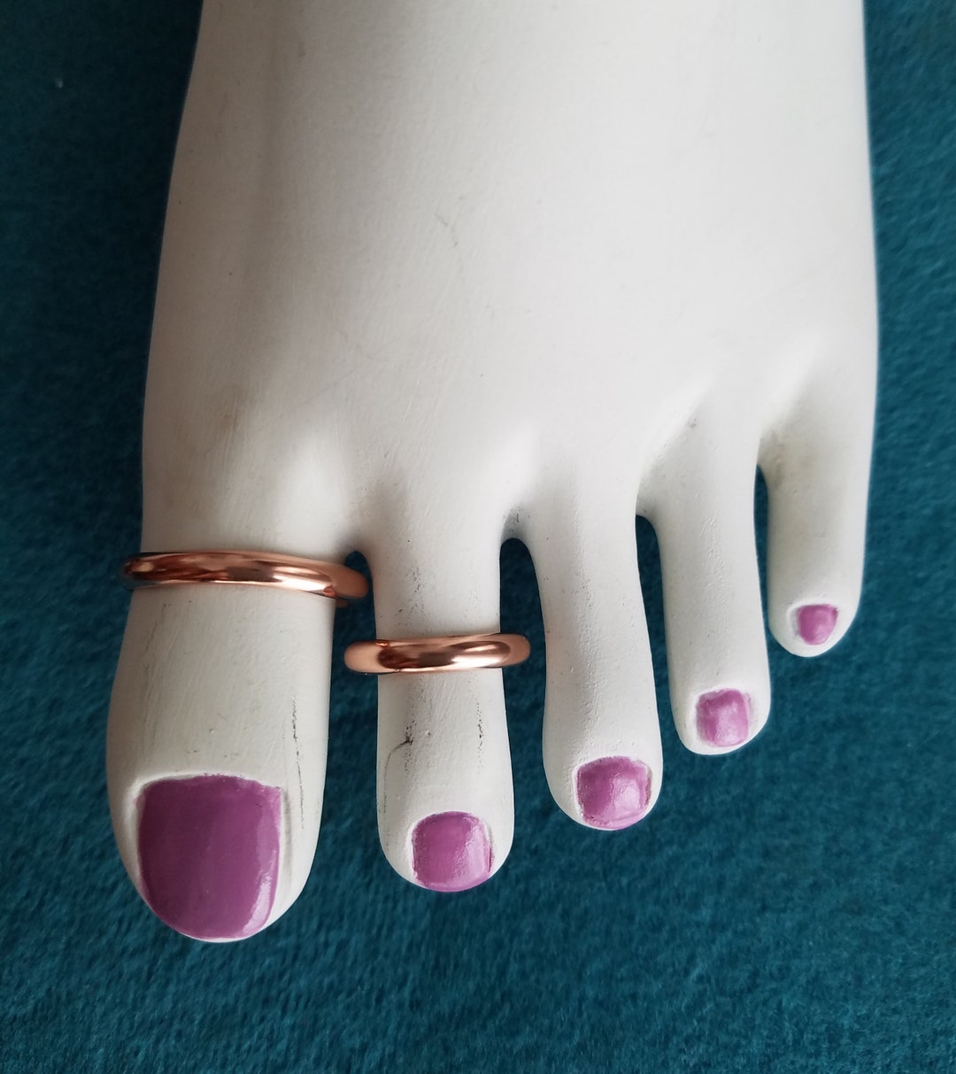 Solid Copper Toe Ring - Etsy