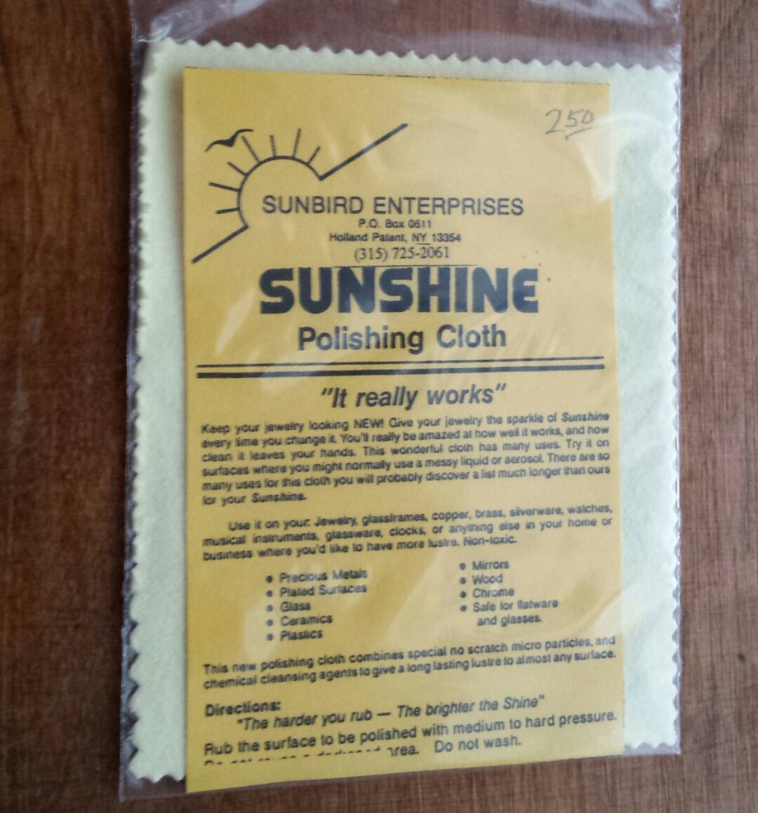 Sunshine Polishing Cloth - Etsy