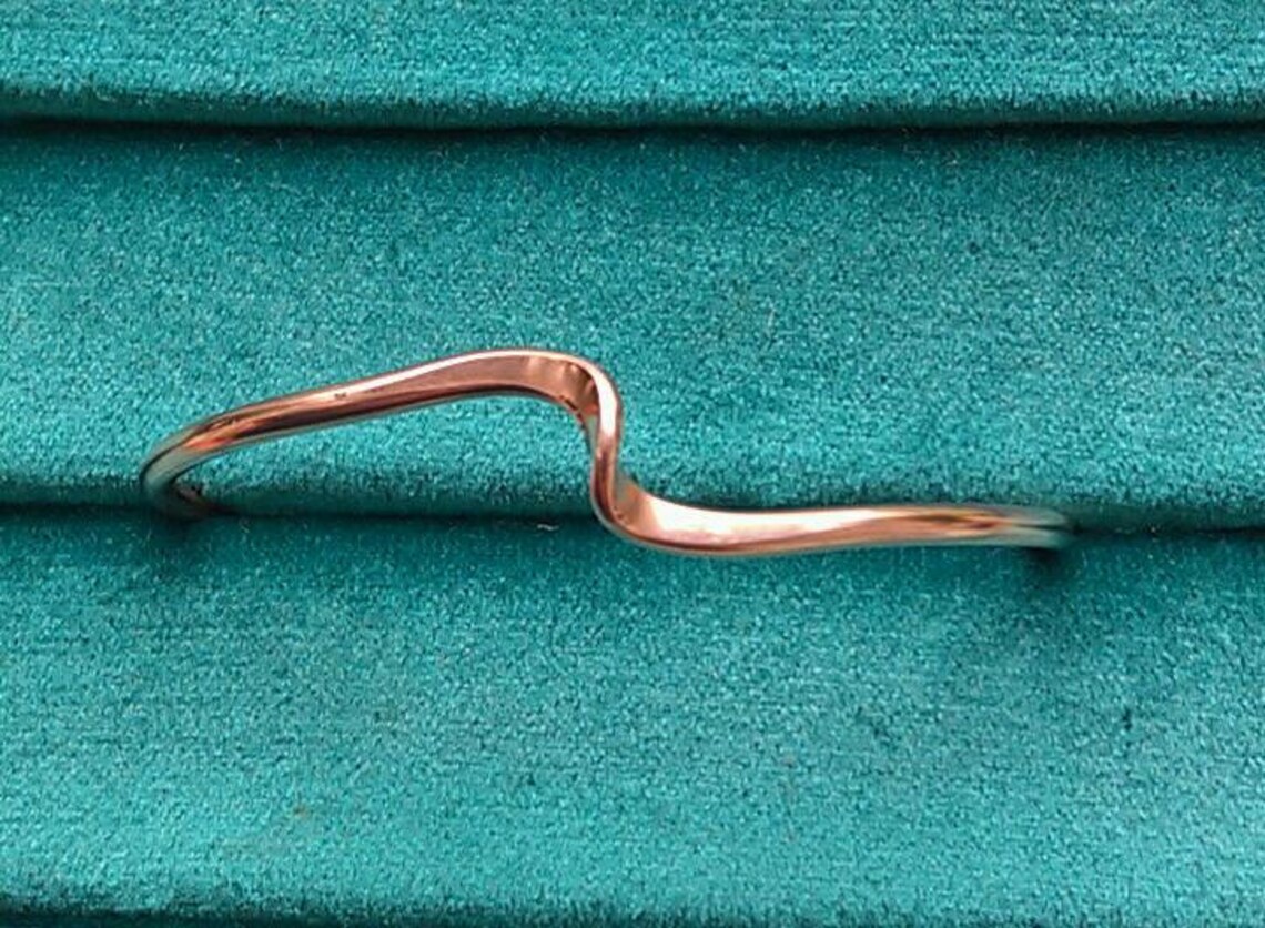 Solid Copper wave Cuff Bracelet - Etsy