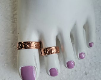 Solid Copper Toe Ring Adjustable | Etsy