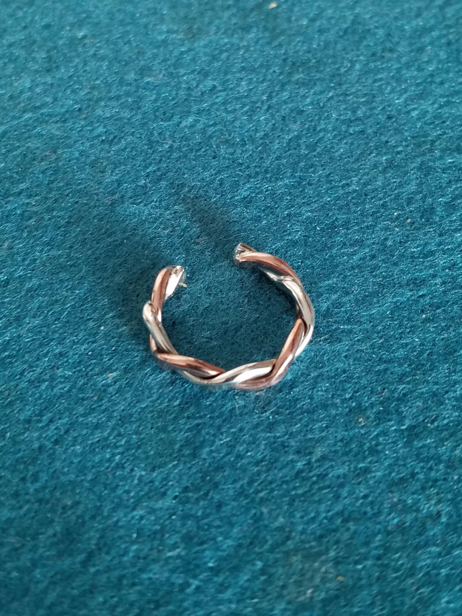 Toe Ring Sterling Silver and Copper | Etsy