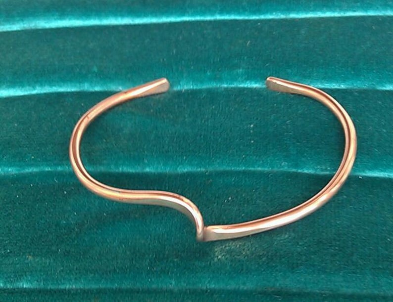 Solid Copper wave Cuff Bracelet - Etsy