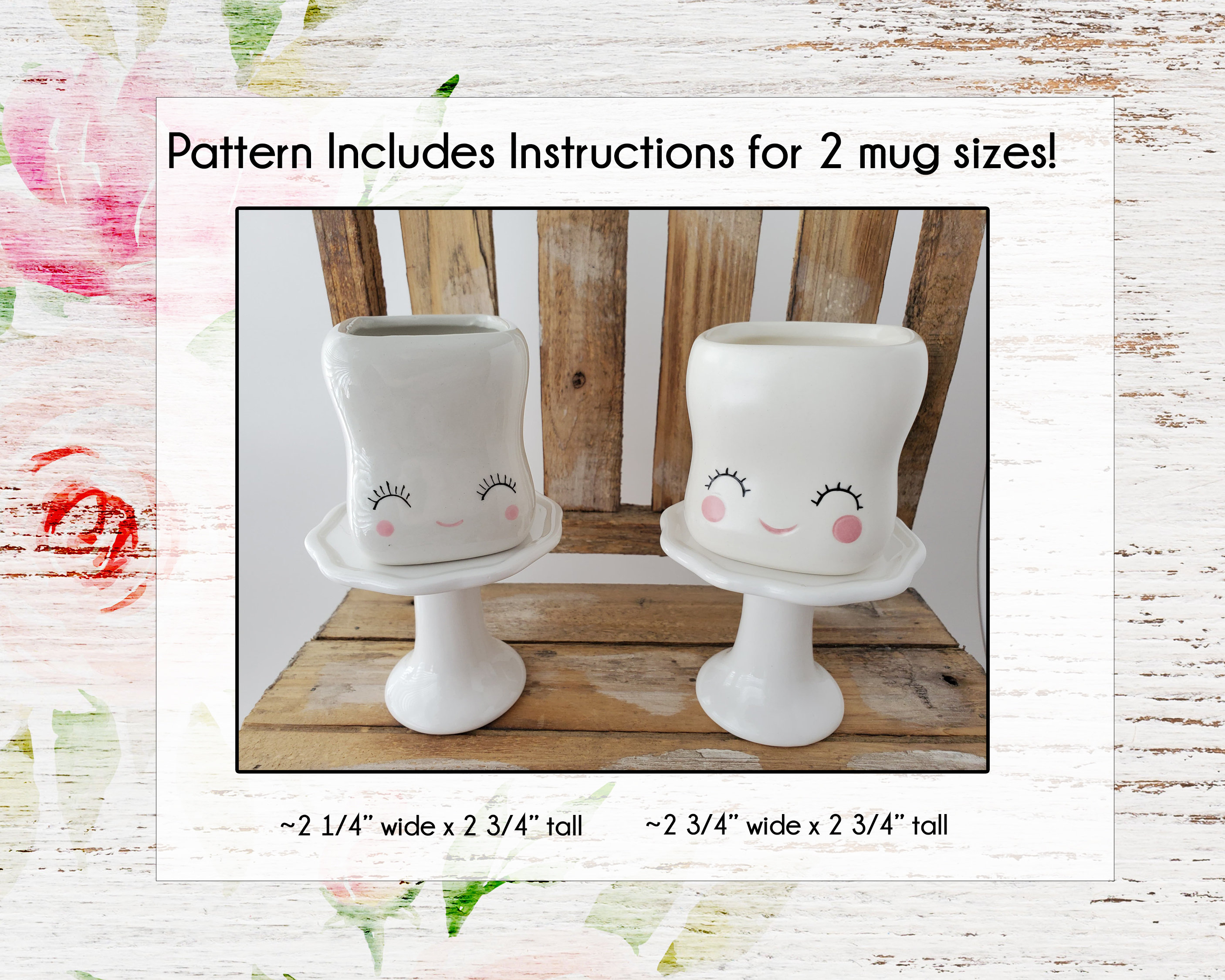 Marshmallow Mug Hat PATTERN PDF Crochet Mrs Claus Hair Hat | Etsy