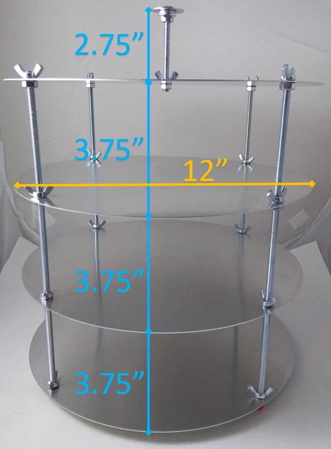 5 Gallon Metal Pressure Pot Insert / Shelves- 12" 4 Shelf- Stand for ...