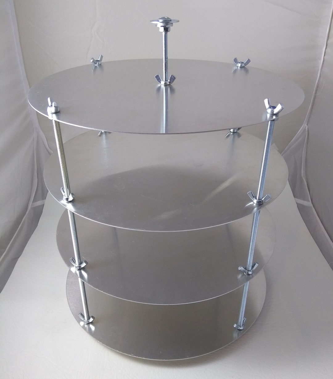 5 Gallon Metal Pressure Pot Insert / Shelves- 12" 4 Shelf- Stand for ...