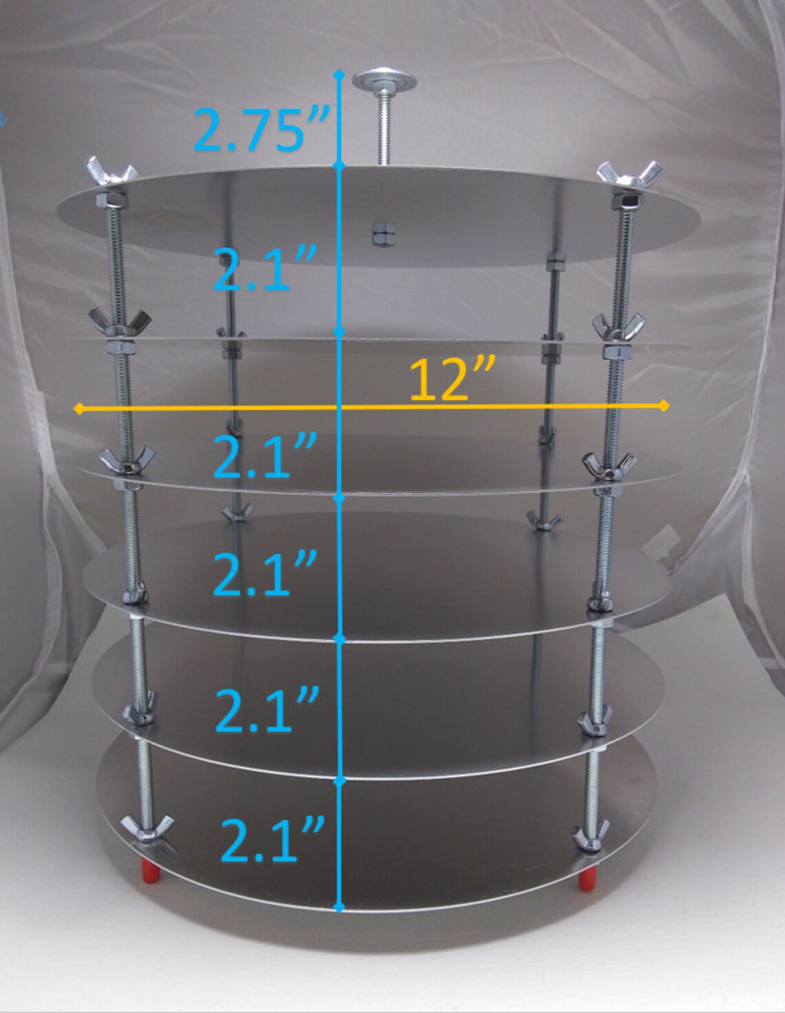 5 Gallon Metal Pressure Pot Shelves- 6 Shelf- Stand for Resin Silicone ...