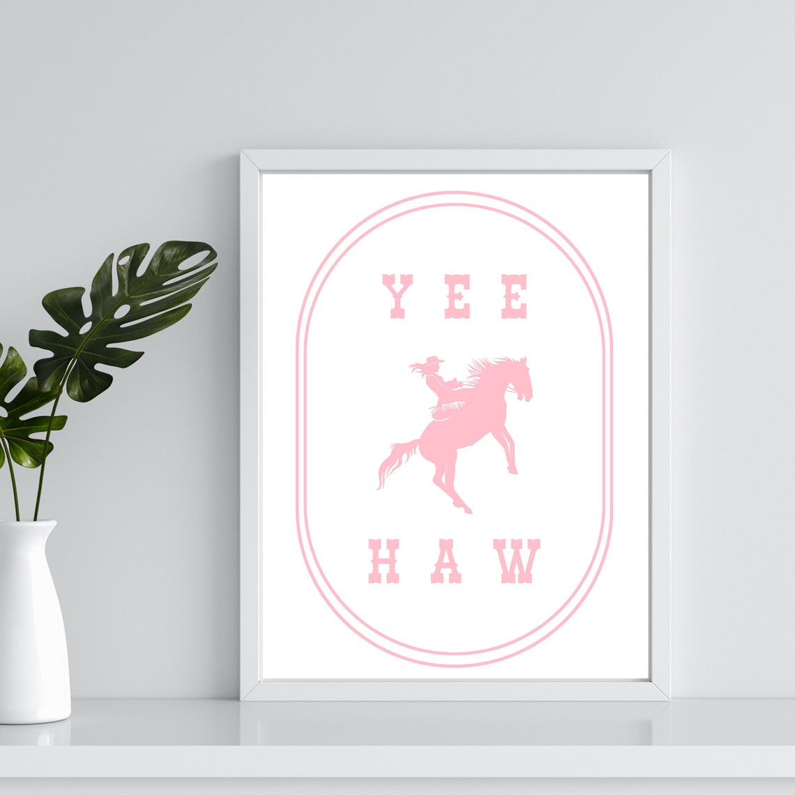 Yee Haw Art Print, Digital Download, Cowgirl Art, Wall Art, Home Decor ...