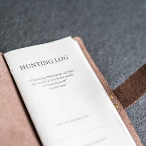 Leather Hunting Log Book With Buckle Closure | Custom Hunting Journal ...