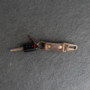 Personalized Leather Keychain | Push Clip Keyring | Key Fob Customized ...