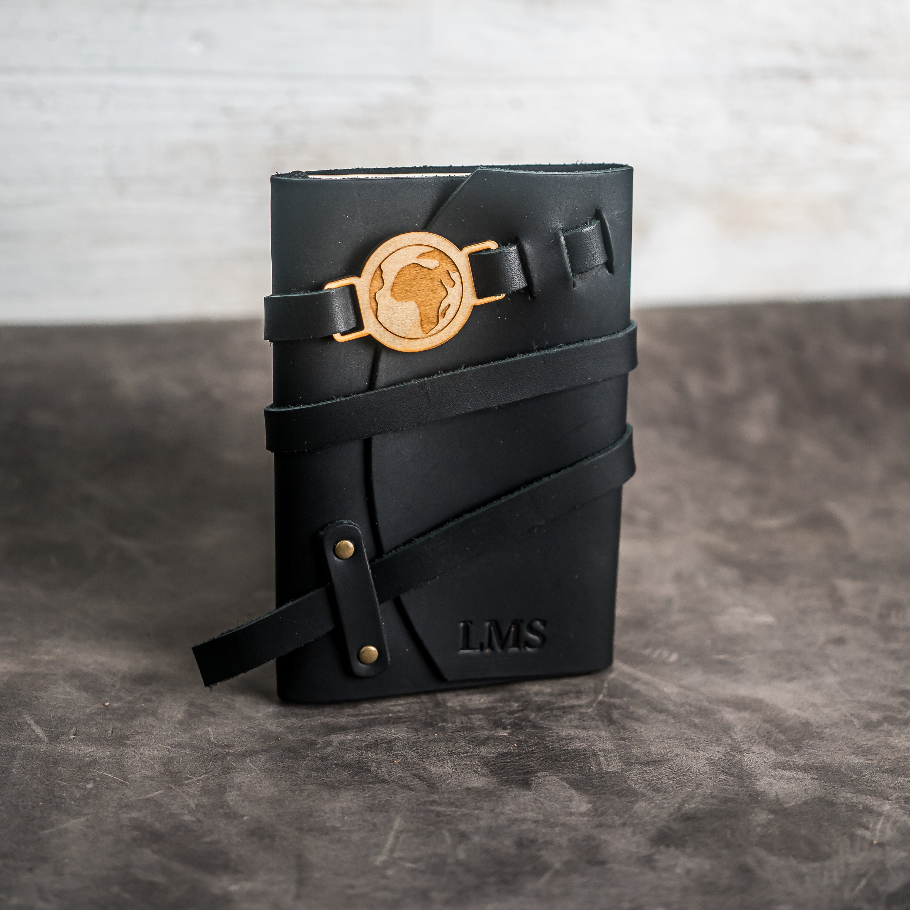 Refillable Leather Adventure Journal W/ Wrap Closure | Personalized ...