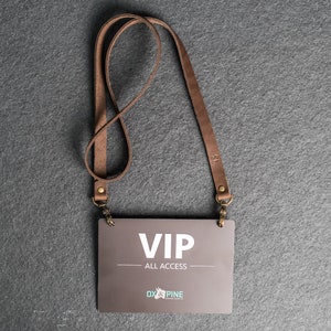 Leather Event Lanyard | Add Initials, Name, And/or Logo | Corporate ...