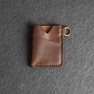 Personalized Leather Card Holder Wallet With D-ring and Optional ...