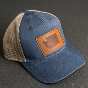Washington Ponytail Hat | Leather Patch Ponytail Style Hats | State of ...