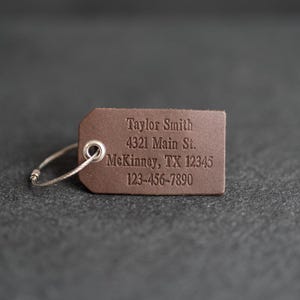 Personalized Leather Luggage Tags | Custom Bag Tag | Business Travel ...