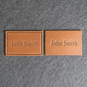 Personalized Leather Patch | Custom With Logo, Text, or Initials | Blank Patch | Rectangle ...