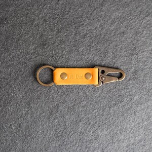 Personalized Leather Keychain | Push Clip Keyring | Key Fob Customized ...
