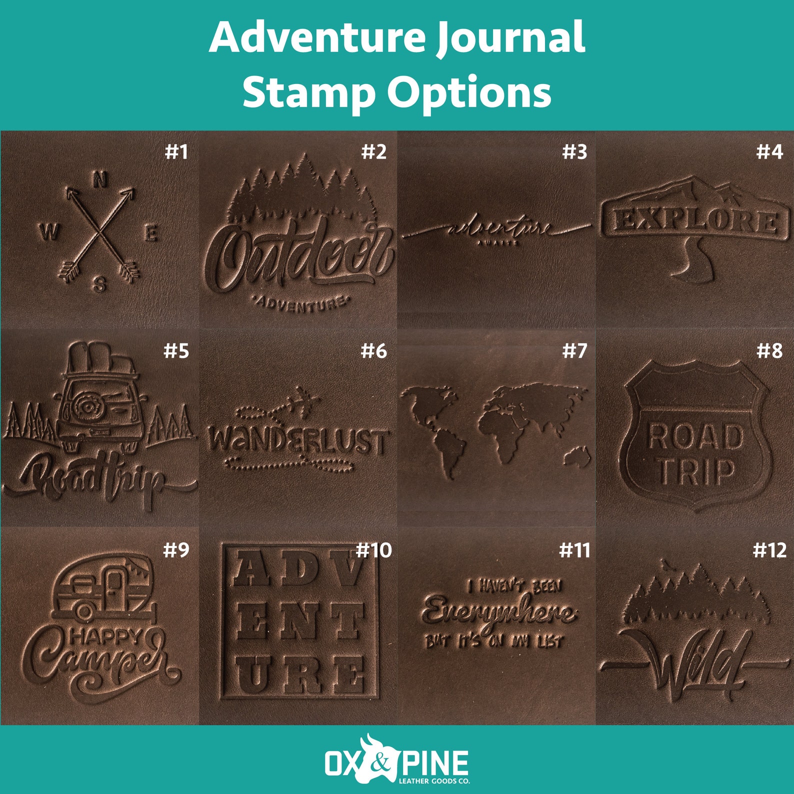 Refillable Leather Adventure Journal W/ Wrap Closure | Personalized ...
