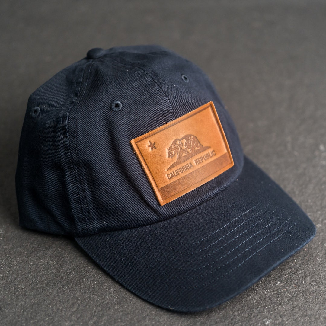 California Flag Unstructured Hat | Leather Patch Unstructured Style ...