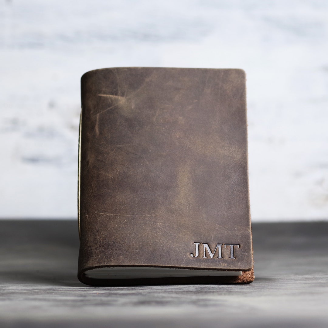 Personalized Leather Pocket Journal | Small Travel Notebook | Mini ...
