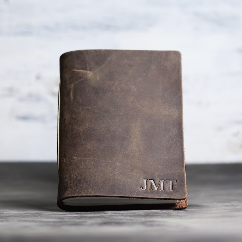Personalized Leather Pocket Journal Small Travel Notebook - Etsy