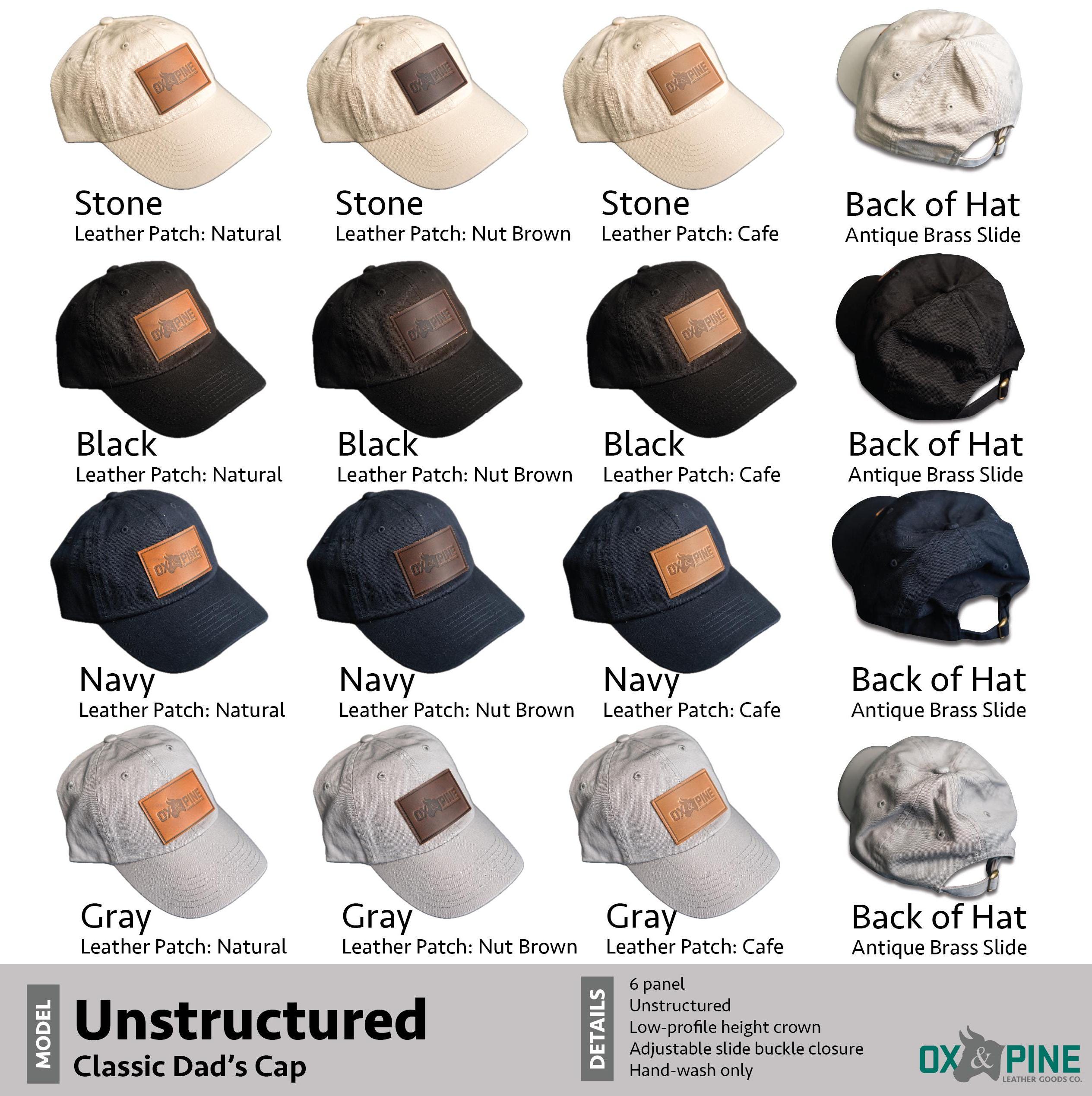Compass Rose Unstructured Hat | Leather Patch Unstructured Style Hats ...