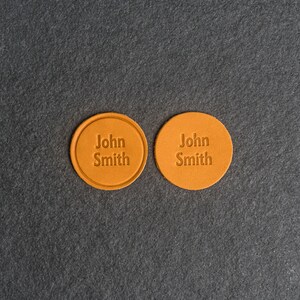 Personalized Leather Patch Custom With Logo, Text, or Initials Blank Patch Rectangle, Circle ...