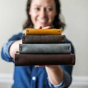 REFILLABLE Personalized Leather Journal W/ Elastic Closure ...