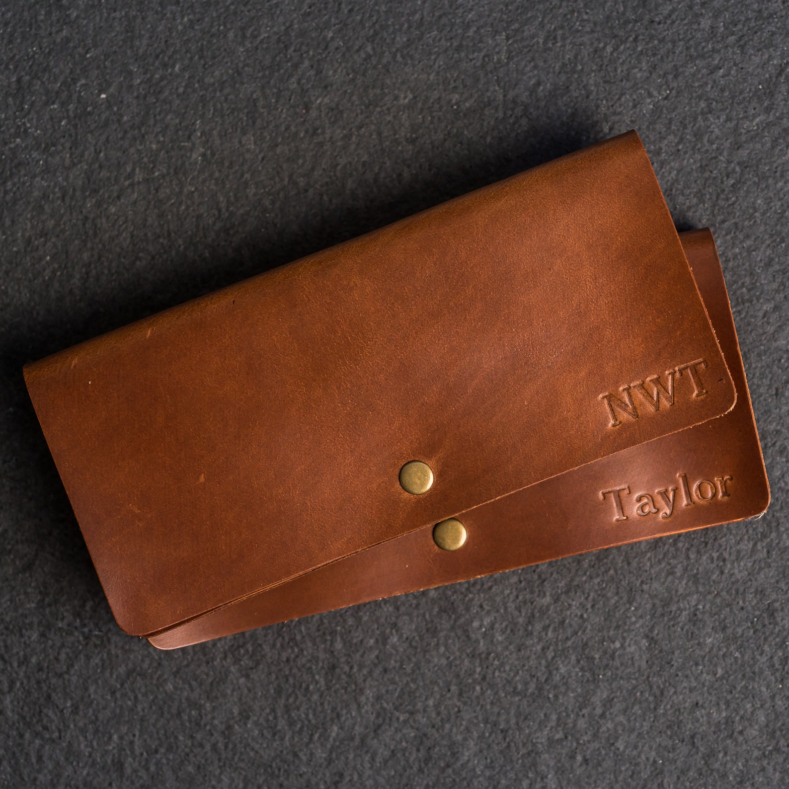 Personalized Leather Long Wallet Single Sided Long - Etsy