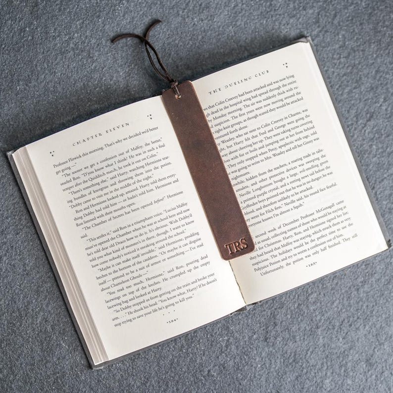 Personalized Leather Bookmark With Tassel | Customize W/ Initials, Name ...