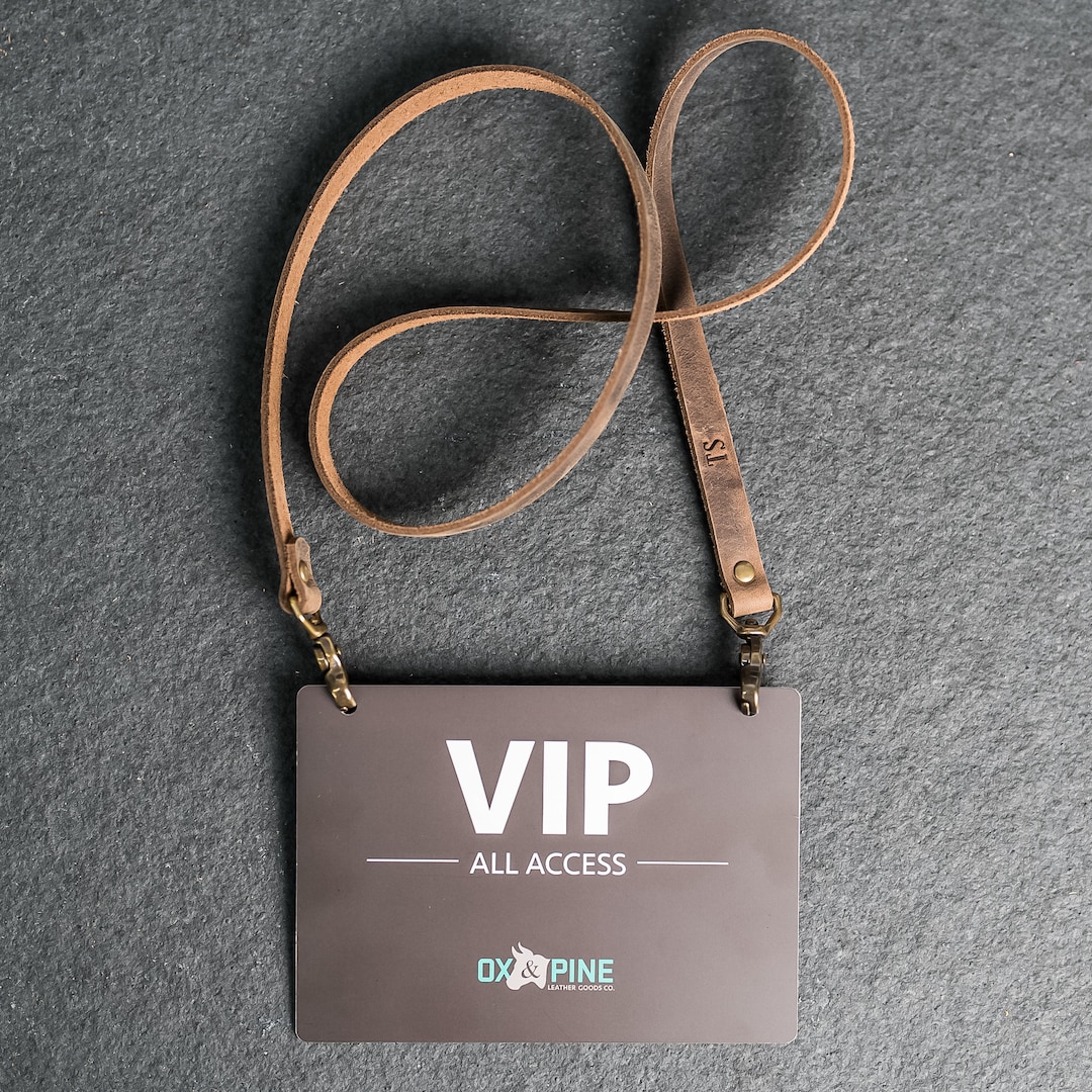 Leather Event Lanyard | Add Initials, Name, And/or Logo | Corporate ...