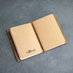 REFILLABLE Personalized Leather Pocket Journal With Elastic Closure ...