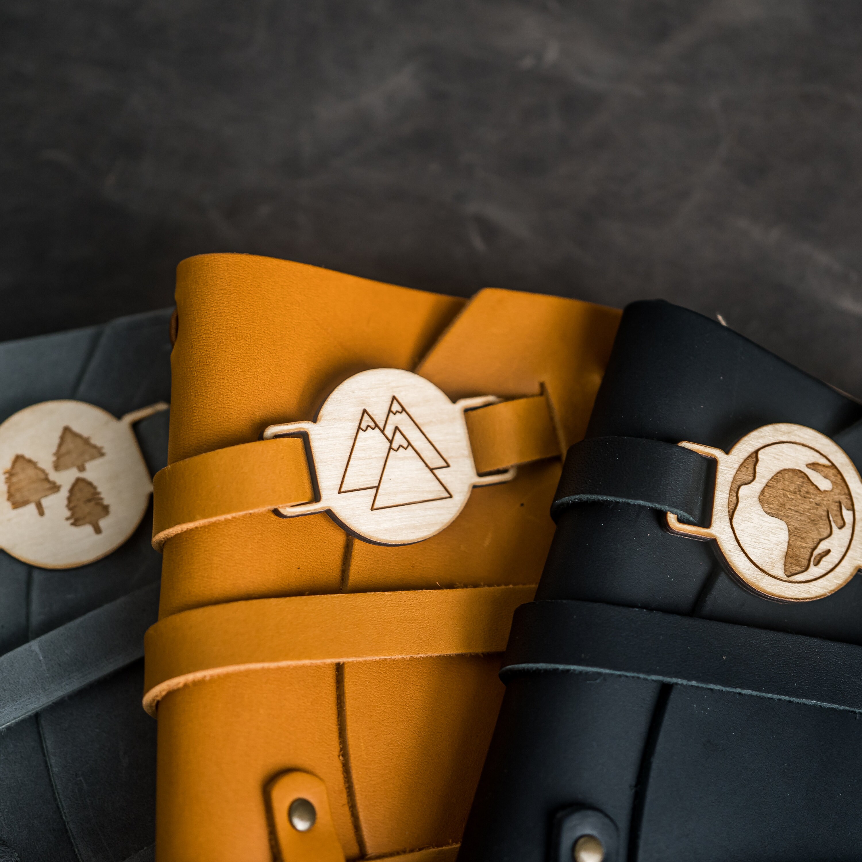 Refillable Leather Adventure Journal W/ Wrap Closure | Personalized ...