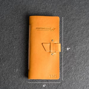 Leather Hunting Log Book With Buckle Closure | Custom Hunting Journal ...