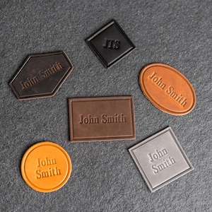 Personalized Leather Patch | Custom With Logo, Text, or Initials ...