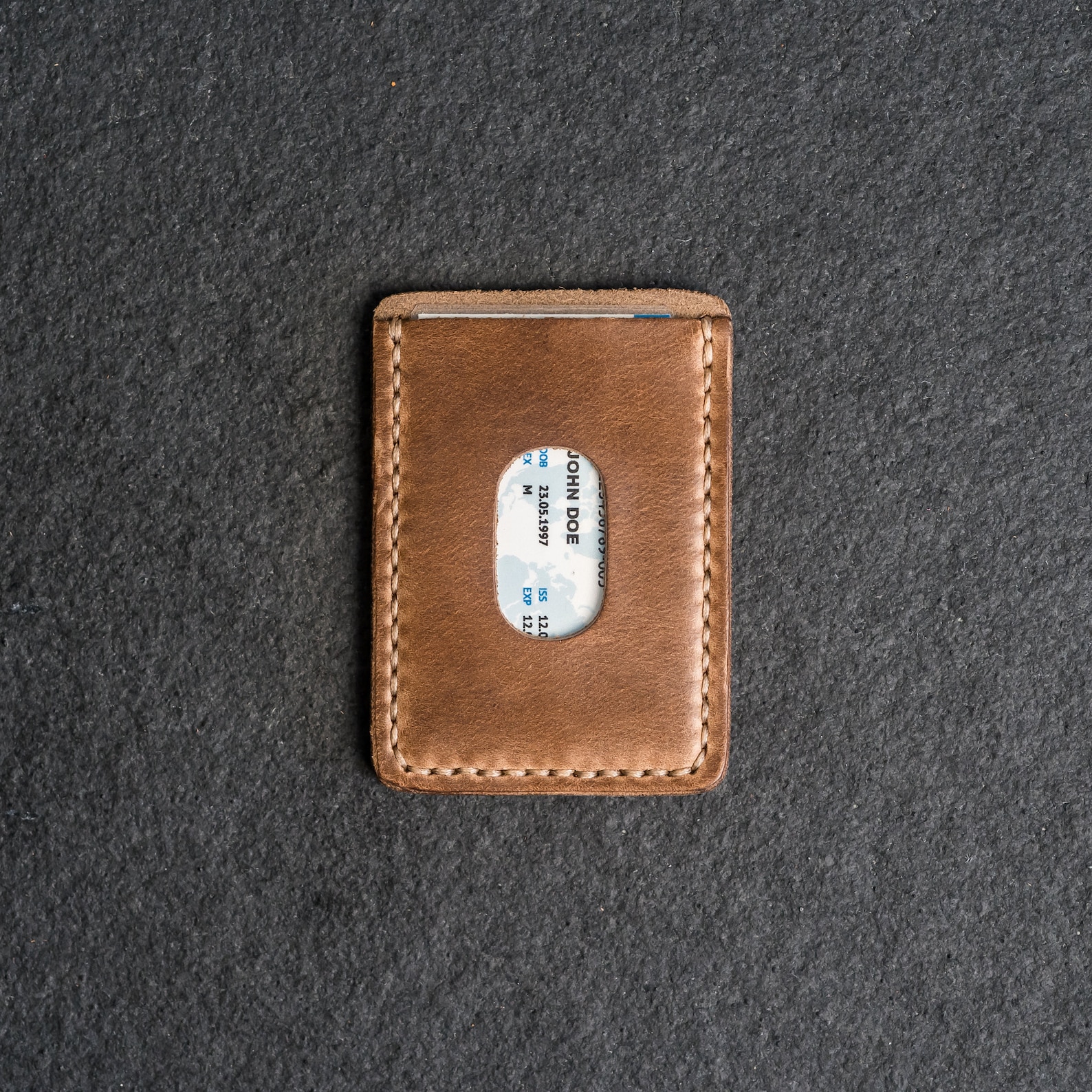 Personalized Leather Two Pocket Wallet | Small Minimalist Wallet | Men ...