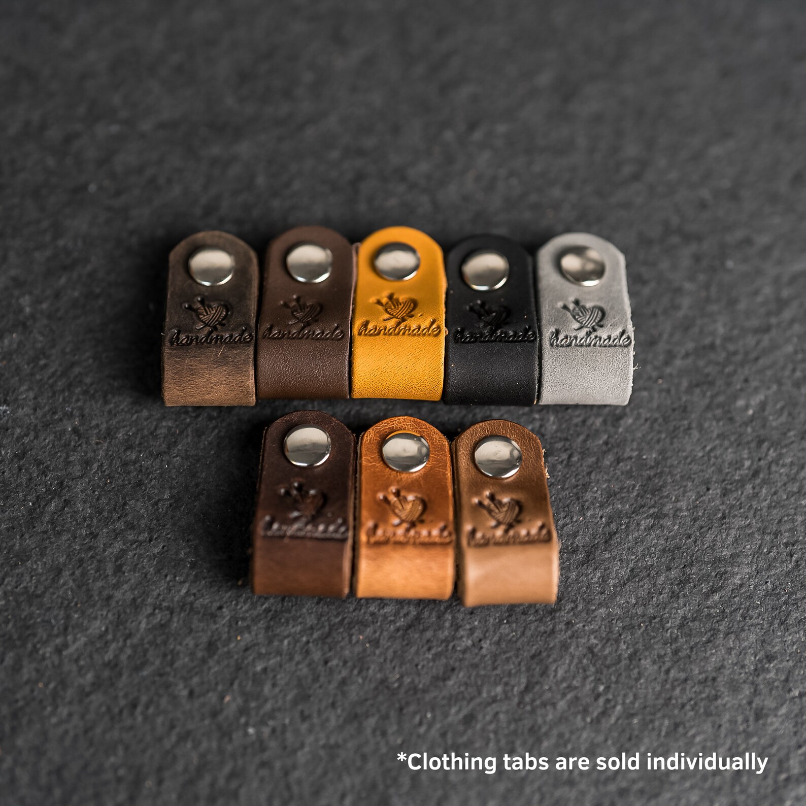 Leather Clothing Tab - Handmade Stamp| W/ Chicago Screw | Mother's Day ...