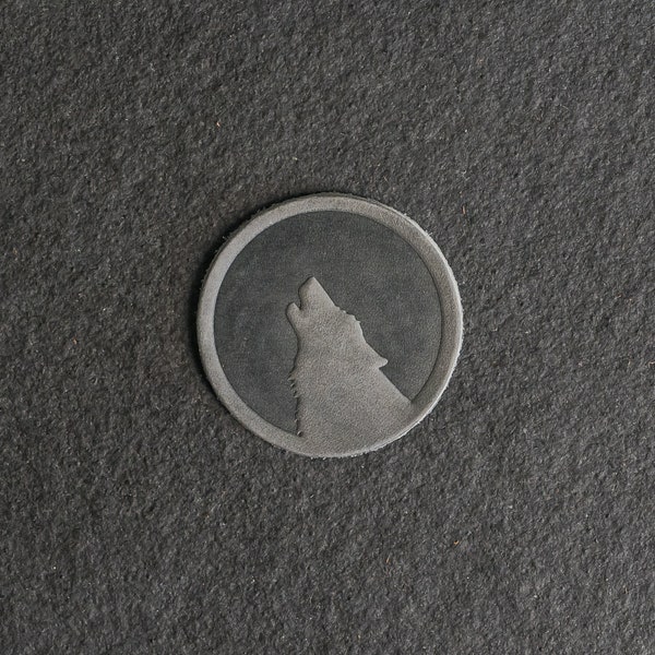 Leather Wolf Patch Velcro - Etsy